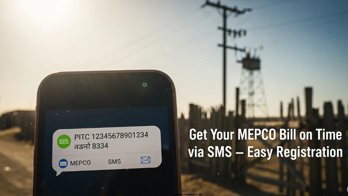MEPCO Bill SMS Registration 2025 – Get Bill Alerts fast & free